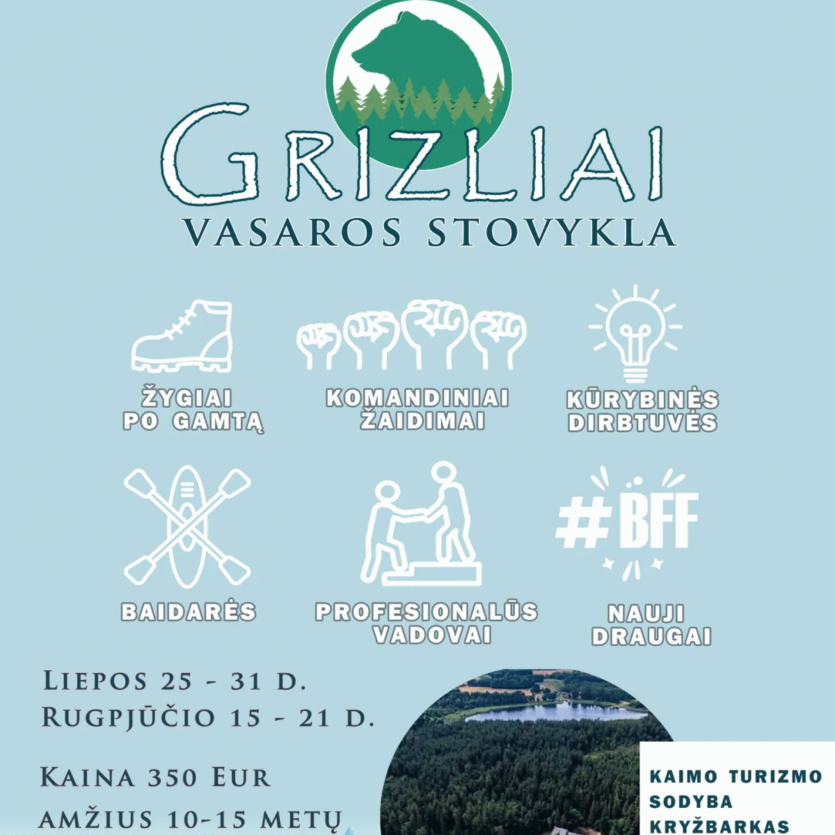 STOVYKLOS – KRYZBARKAS